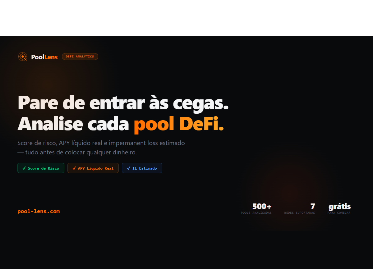 PoolLens — Top Pools DeFi